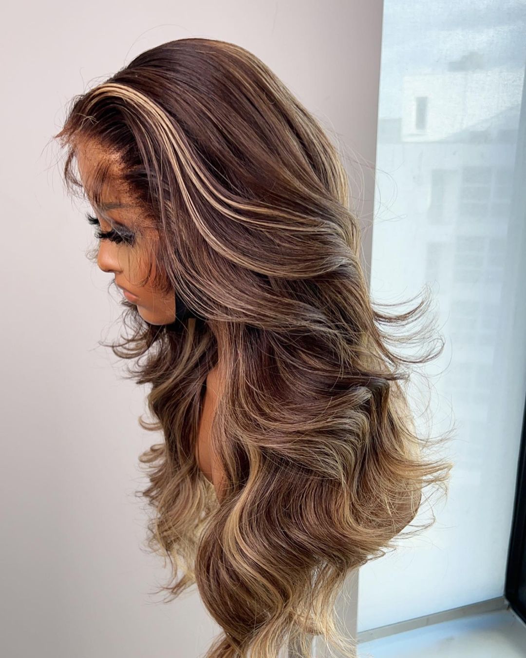 Brown highlights Human Hair Wigs – Ulofey Wigs