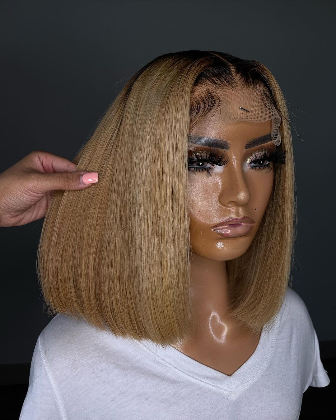 10inch Ombre Brown Ready To Go Glueless Bob Human Hair 6x5 Closure Wig ...